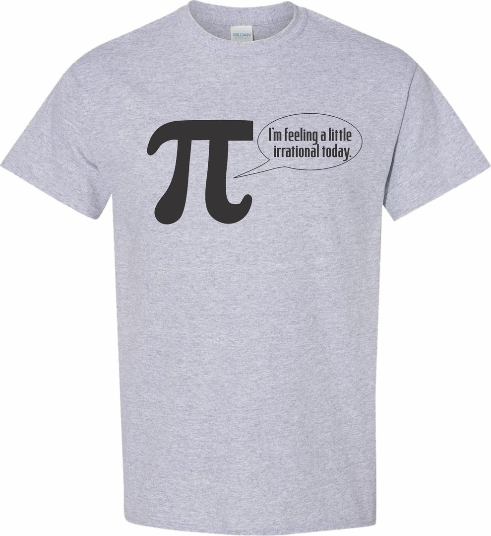 Funny Math T-Shirt, I'm Feeling A Little Irrational Today Shirt, Pi Da ...